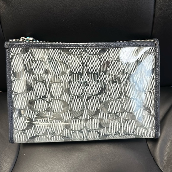 Bags | Coach Clear Pouch | Poshmark